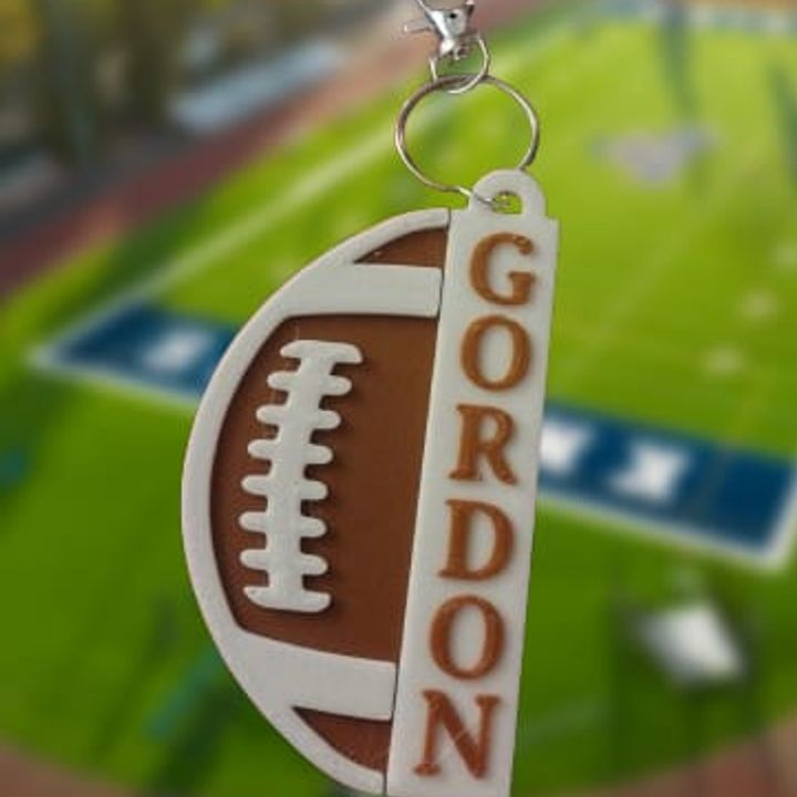 3D Printable Football Bag Tag by Brianna N.