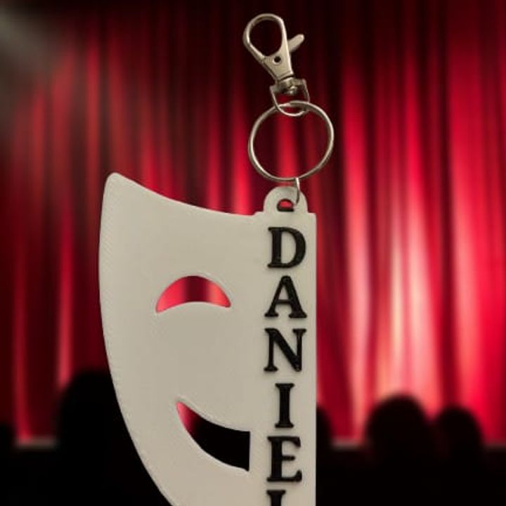 3D Printable Drama Bag Tag by Brianna N.