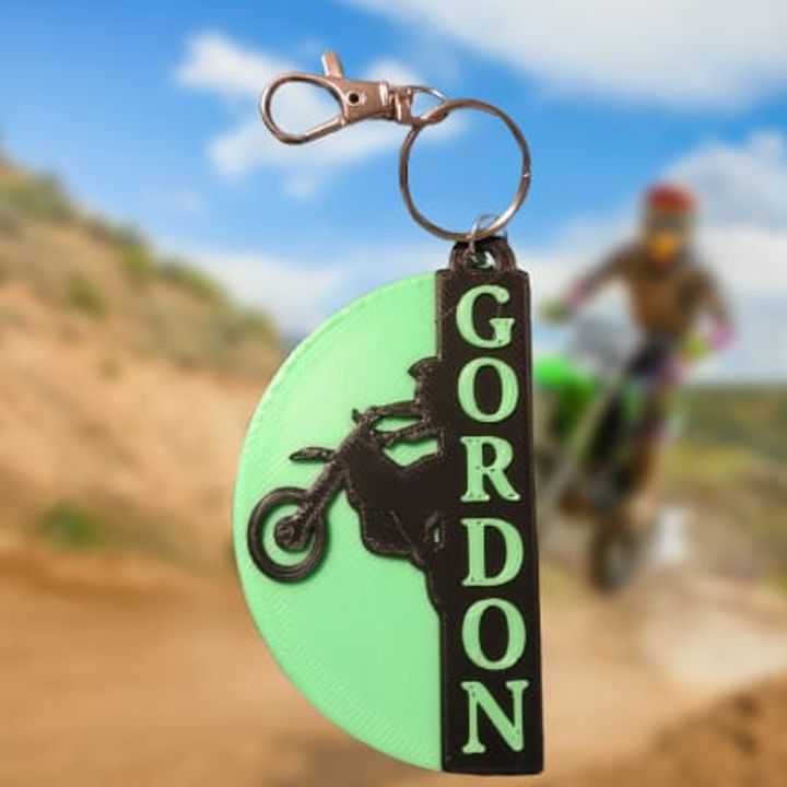 3D Printable Dirt Bike Bag Tag by Brianna N.