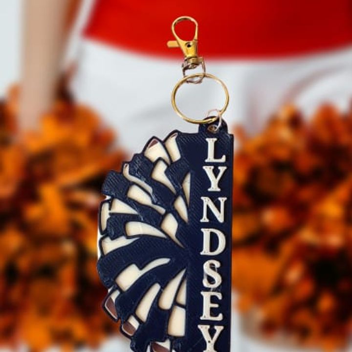 3D Printable Cheer Bag Tag by Brianna N.