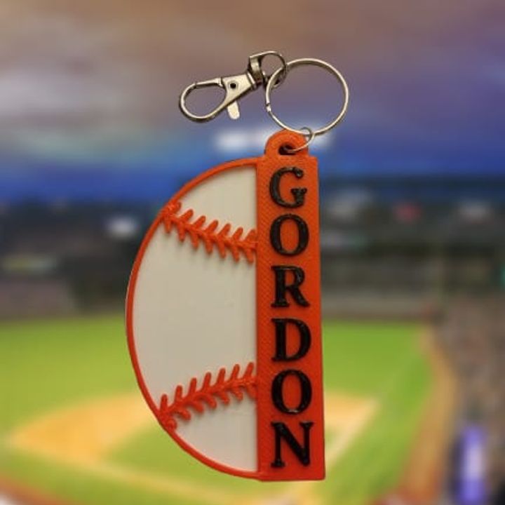 3D Printable Baseball Bag Tag by Brianna N.