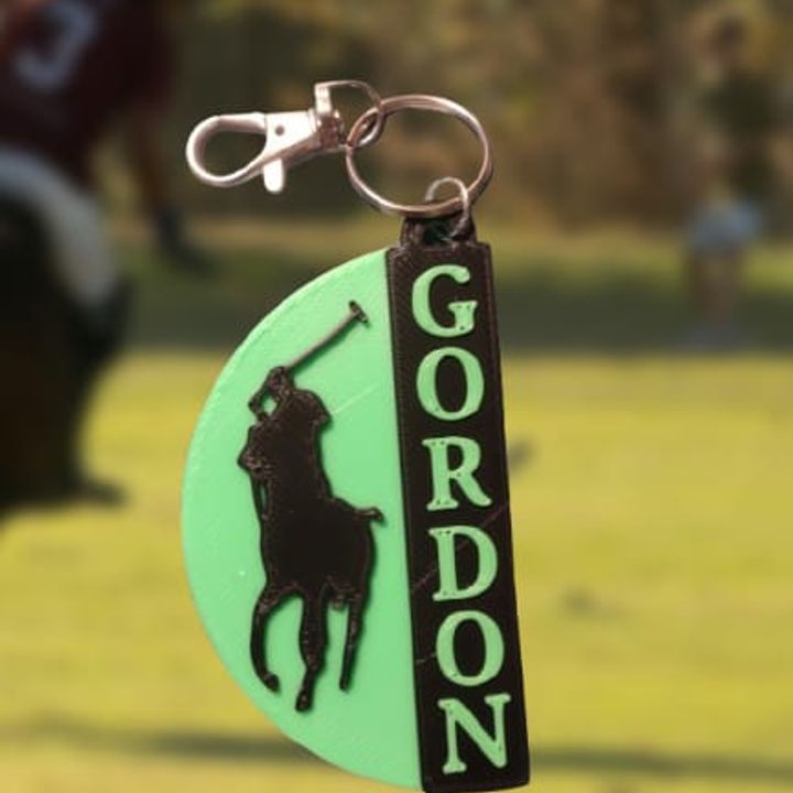 3D Printable Horse Polo Bag Tag by Brianna N.