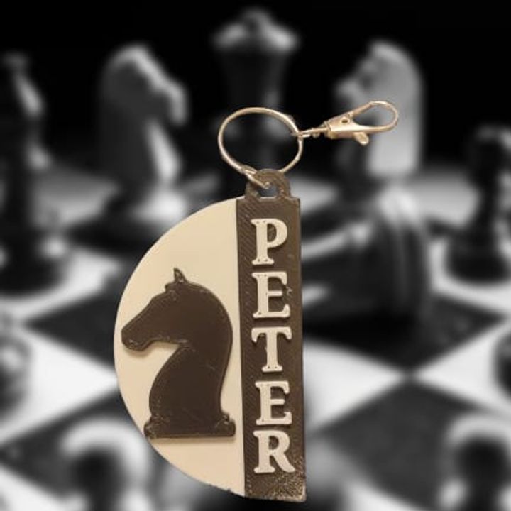 3D Printable Chess Knight Bag Tag by Brianna N.