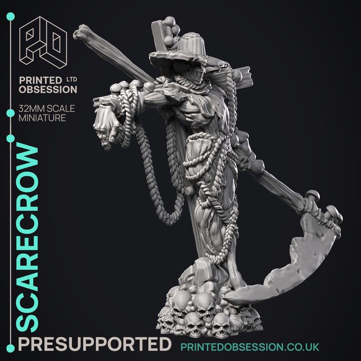 3D Printable Scarecrow - Undead Monster - Halloween Creature ...