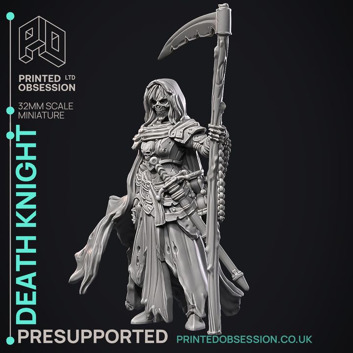 3D Printable Death Knight - Undead NPC - PRESUPPORTED - Illustrated and ...