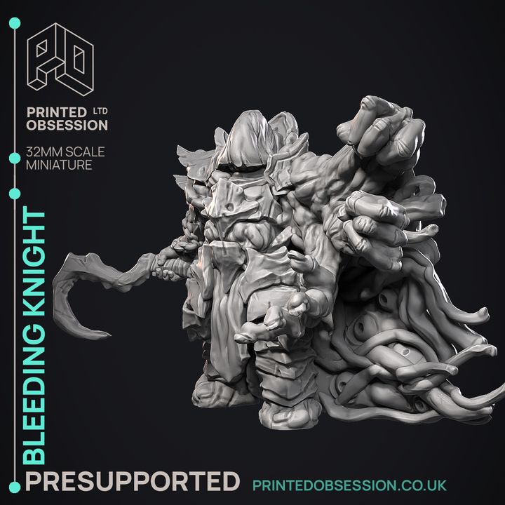 3D Printable The Bleeding Knight - Undead Knight - PRESUPPORTED ...