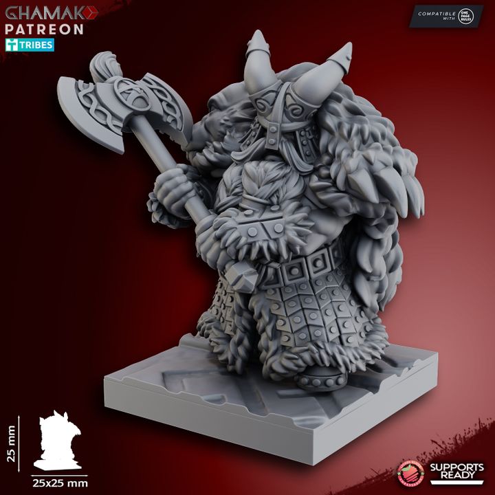 3D Printable Dwarf Lord 3 by Ghamak