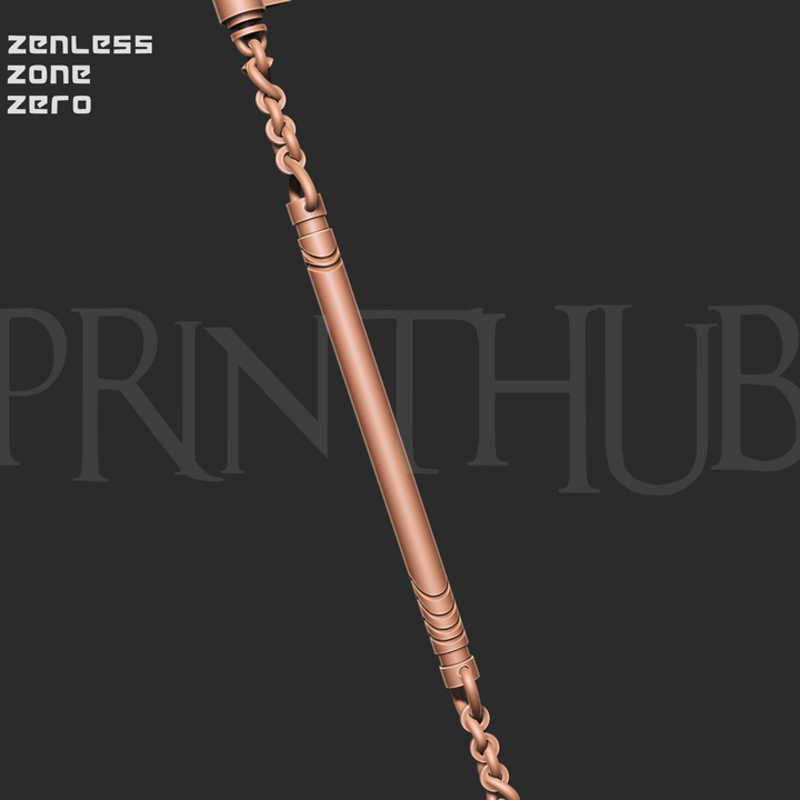 3D Printable Qingyi three section staff for cosplay 3d print by Printhub