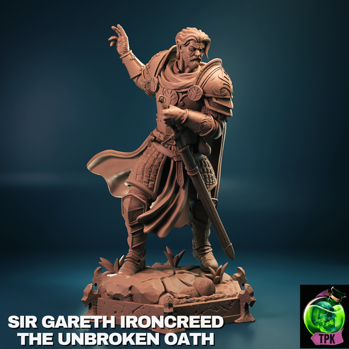 3D Printable Sir Gareth Ironcreed the unbroken oath by TPK Lab