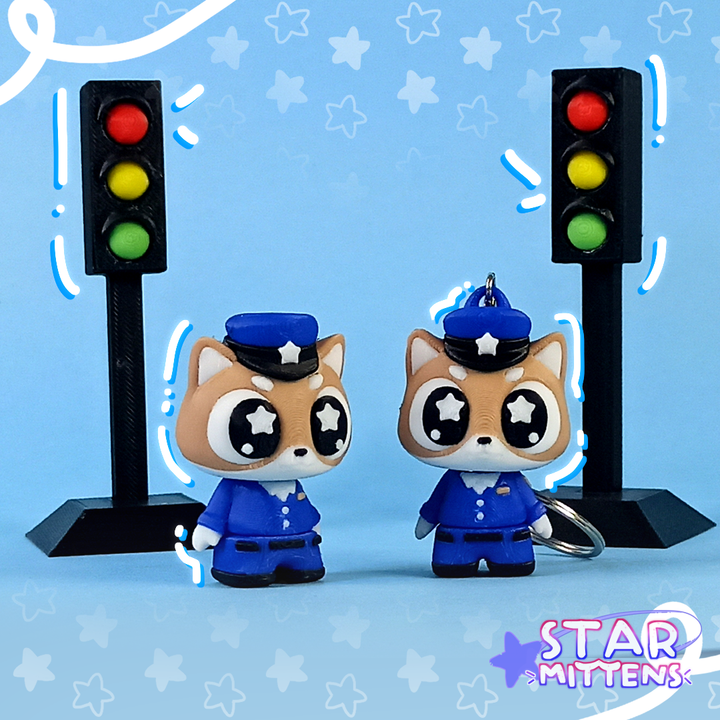 3D Printable Cute Flexi Police Shiba by Star Mittens