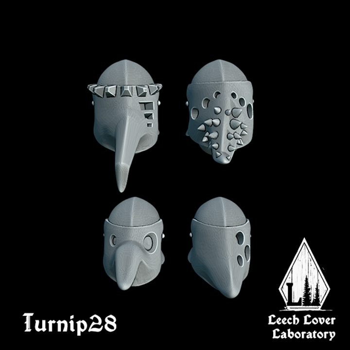 3D Printable 12x Fodder rooted Heads for Turnip28 by LeechLoverLaboratory