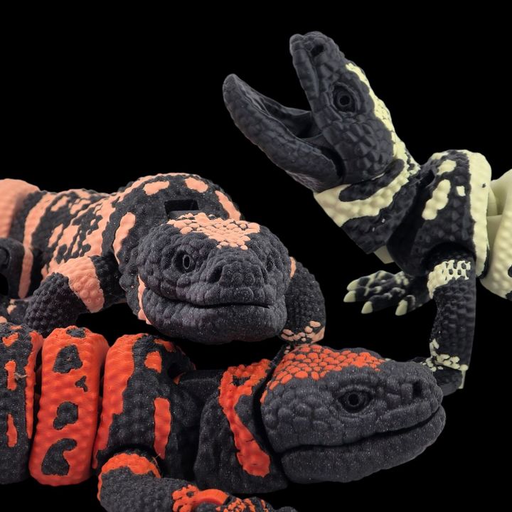 3D Printable Articulated Gila Monster - Flexi Lizard by RAKI-BOX
