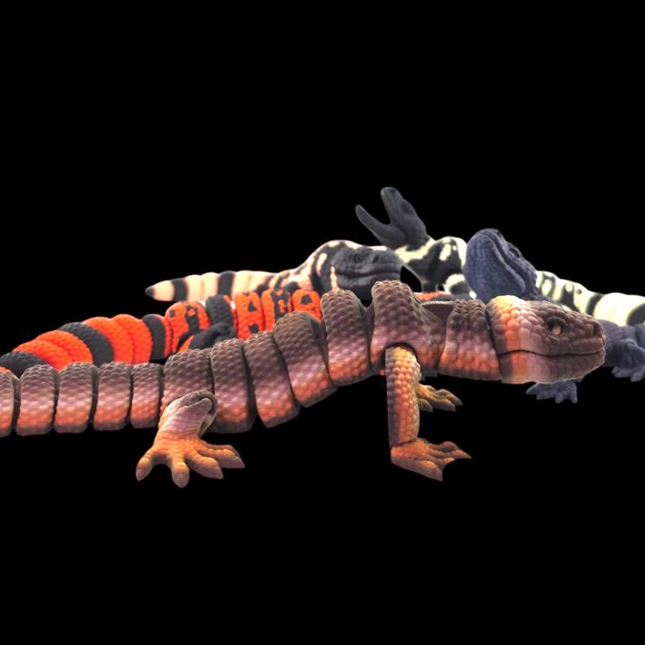 3D Printable Articulated Gila Monster - Flexi Lizard by RAKI-BOX