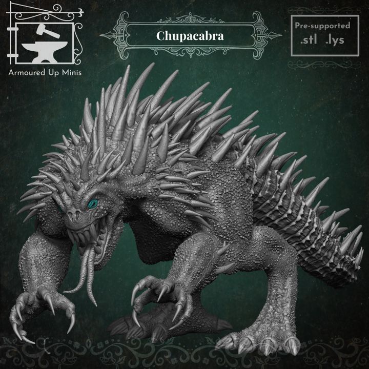3D Printable Chupacabra by Armoured Up Minis