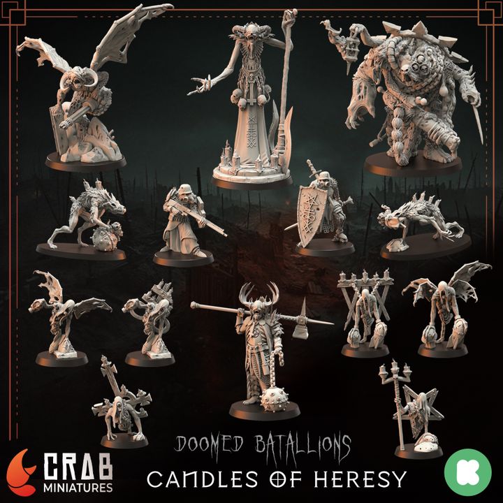 Doomed Batallions: Candles of Heresy - STL Files Campaign - MyMiniFactory