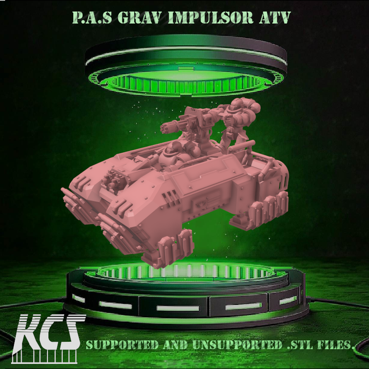 3D Printable GRAV IMPULSOR ATV - Onslaught Gattling Cannon by Mark Hazell
