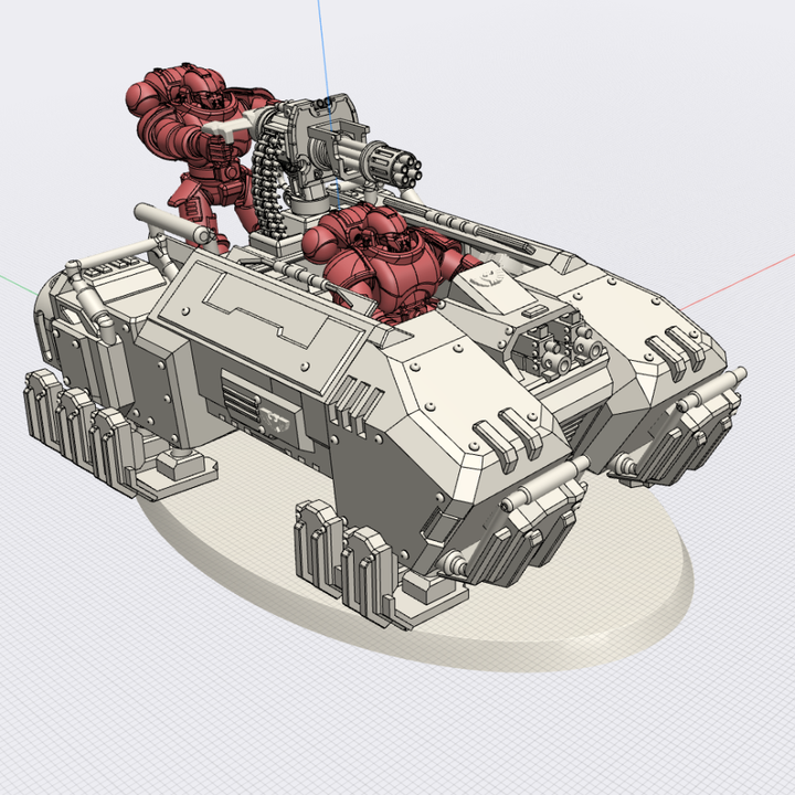 3D Printable GRAV IMPULSOR ATV - Onslaught Gattling Cannon by Mark Hazell