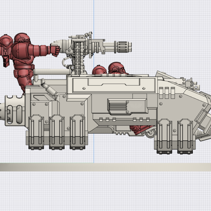 3D Printable GRAV IMPULSOR ATV - Onslaught Gattling Cannon by Mark Hazell
