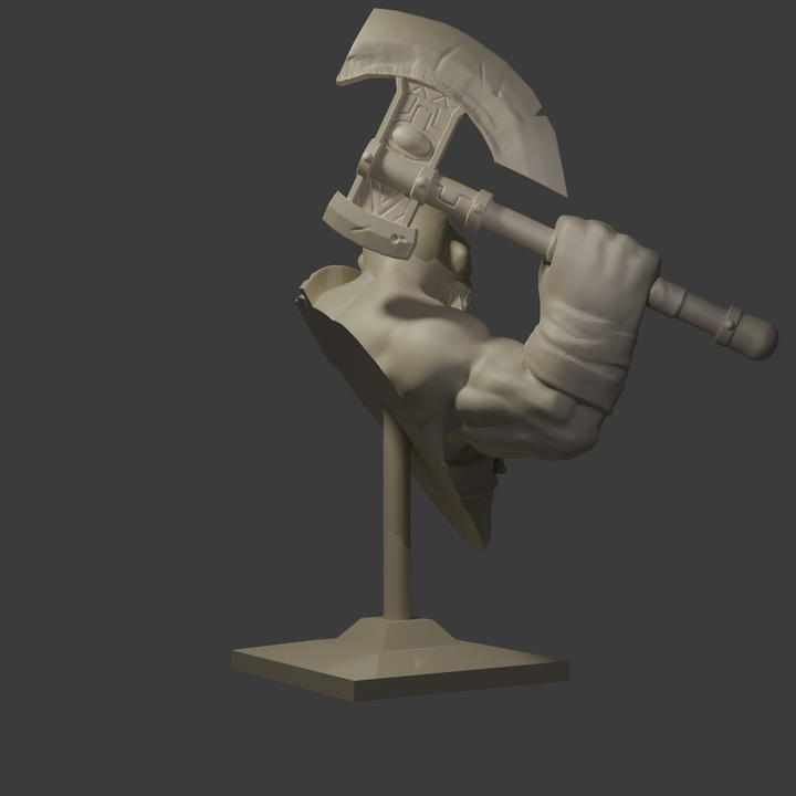 3D Printable Brawler Dwarf Bust by Orkochi models