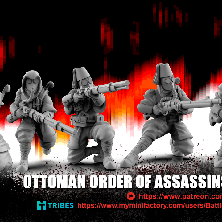 3D Printable Ottoman Order of Assassins Soldiers by BattleCat Grim Wars