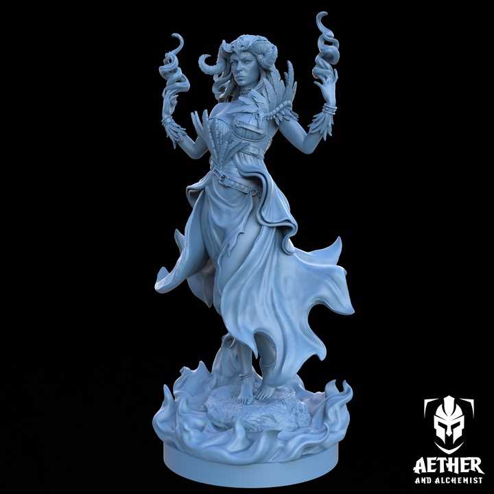3D Printable Ignara Flareborn by Aether and Alchemist