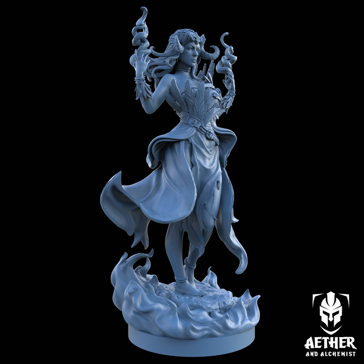 3D Printable Ignara Flareborn by Aether and Alchemist