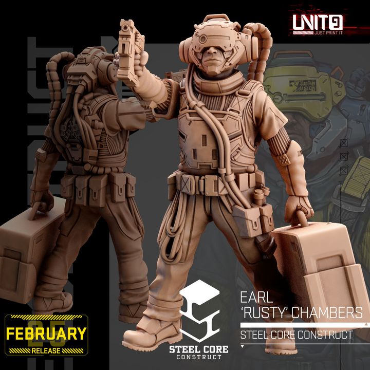 3D Printable Cyberpunk - Earl 'Rusty' Chamber - Steel Core Construct by ...