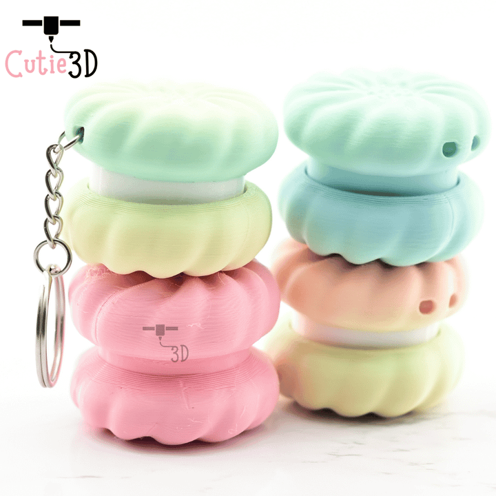 3D Printable Cutie3D Keycap Fidget Clicker Sandwich Cookie Keychain ...