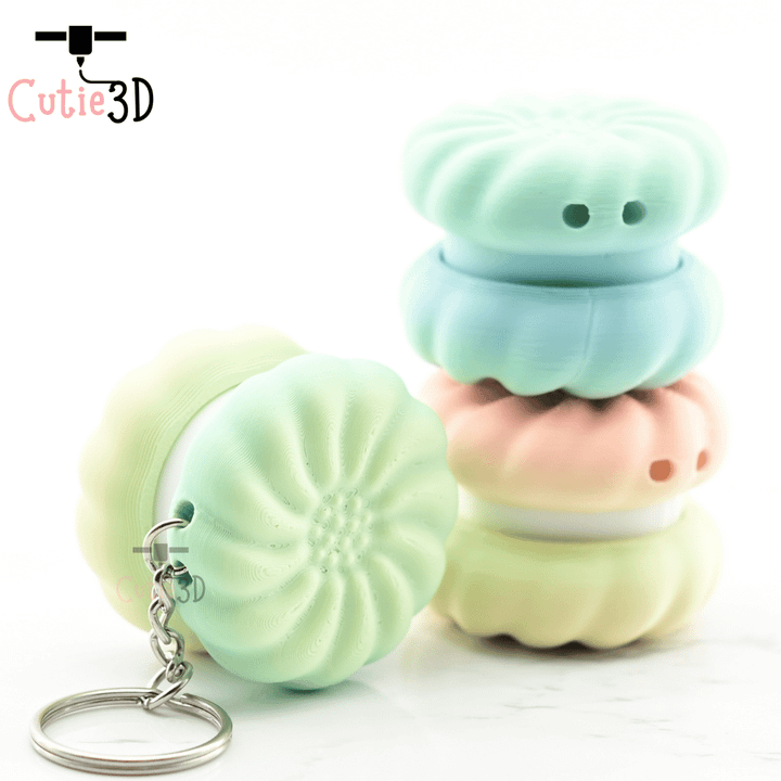 3D Printable Cutie3D Keycap Fidget Clicker Sandwich Cookie Keychain ...