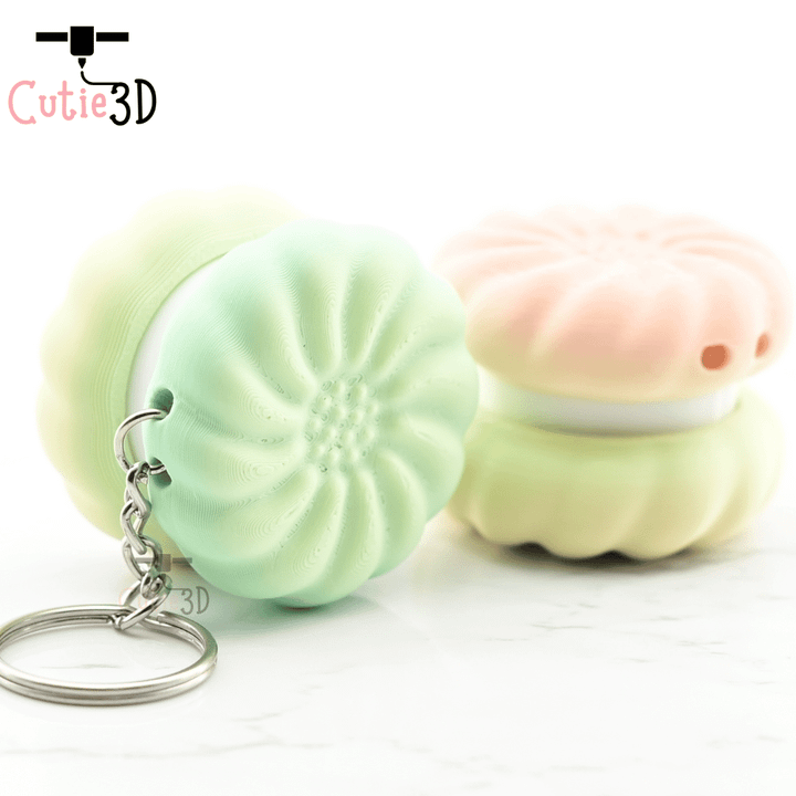 3D Printable Cutie3D Keycap Fidget Clicker Sandwich Cookie Keychain ...