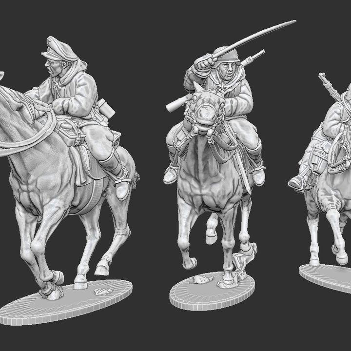3D Printable Late War German Cavalry - CHARGE ! by Propylene Foliescu