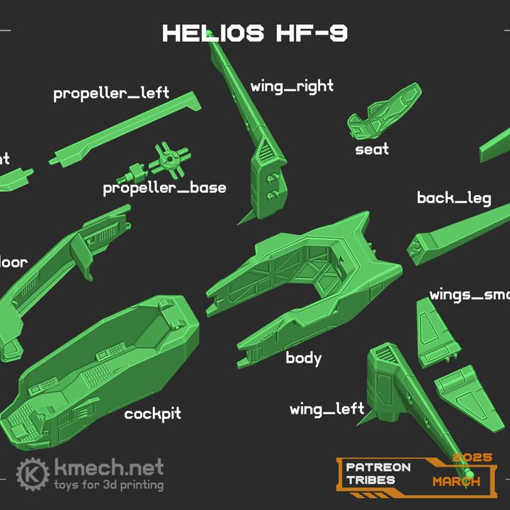 3D Printable HELIOS aircraft by Kmech
