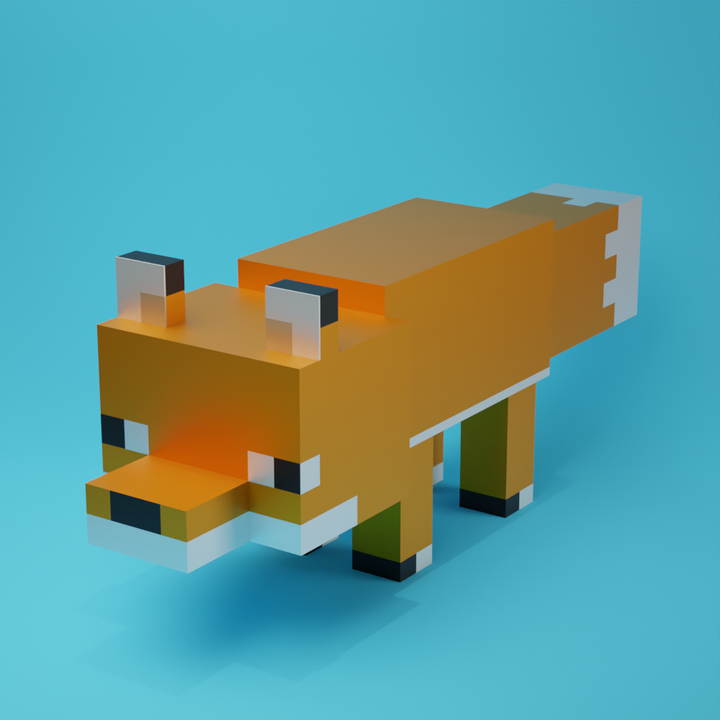 3D Printable Renard Minecraft by riyad boussifi