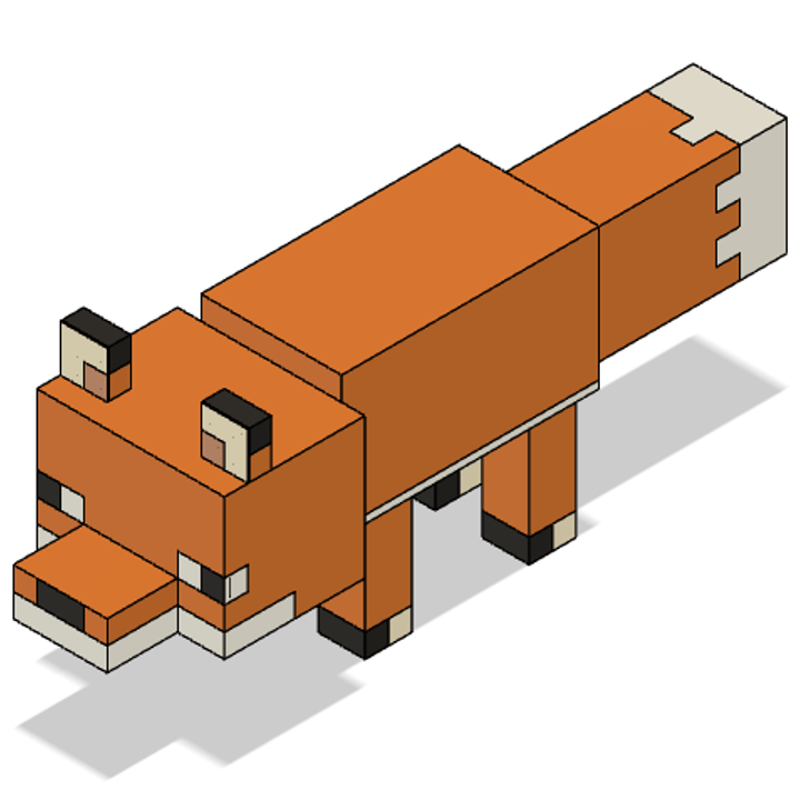 3D Printable Renard Minecraft by riyad boussifi