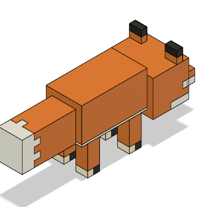 3D Printable Renard Minecraft by riyad boussifi