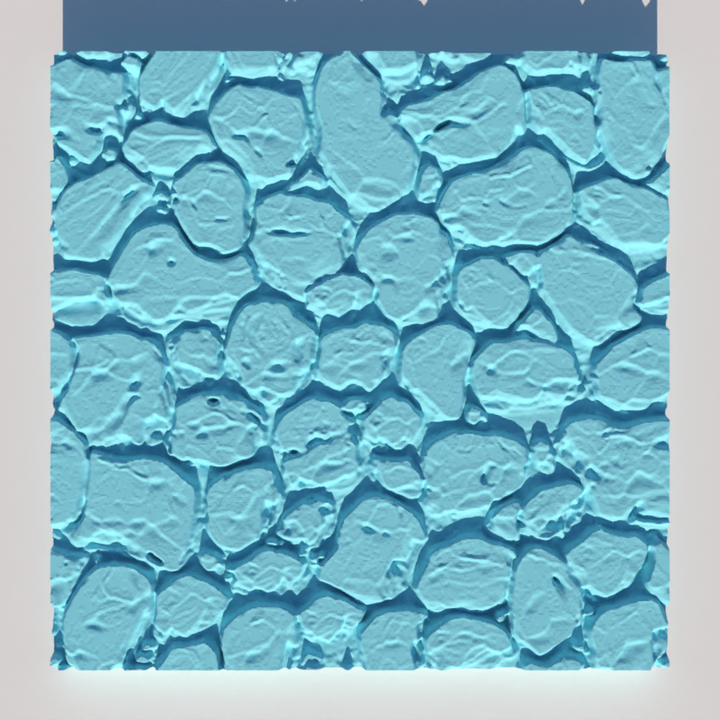 3D Printable Texture Roller - Cobblestone A by Terrain Trove