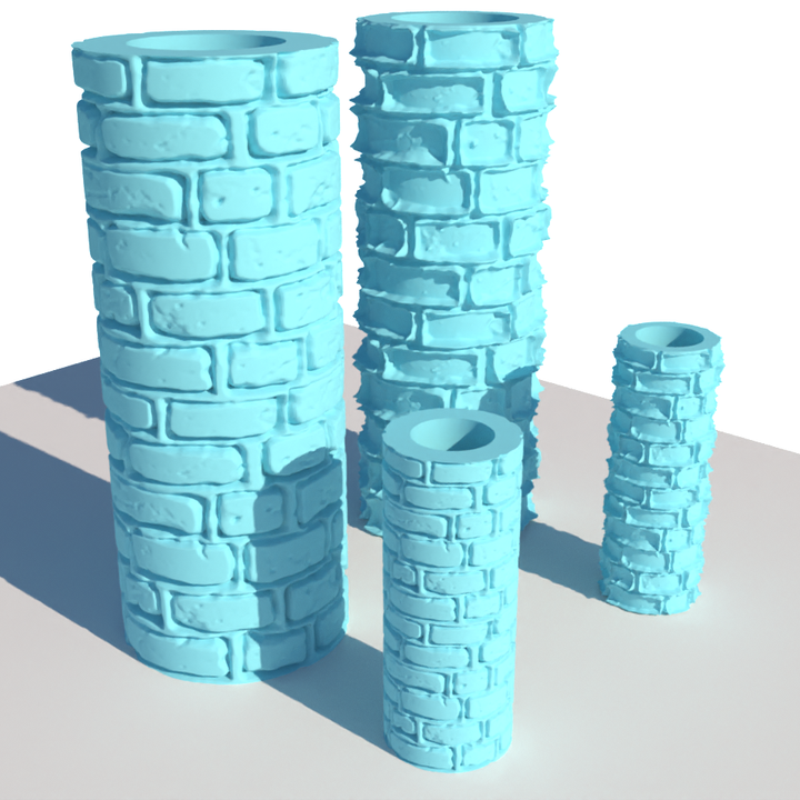 3D Printable Texture Roller - Brick C by Terrain Trove