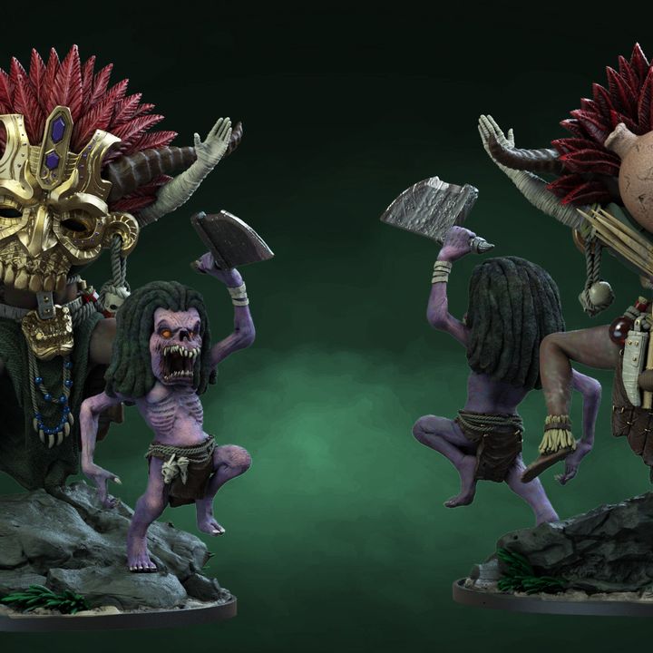 3D Printable Voodoo Priest - BUNDLE#20 by Necropunks Miniatures