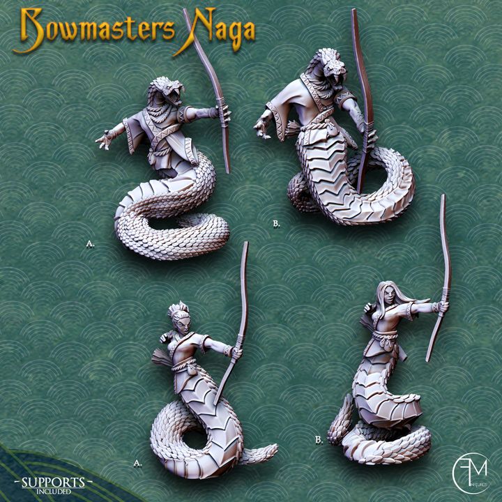 3D Printable Bowmaster Naga by Francesca Musumeci