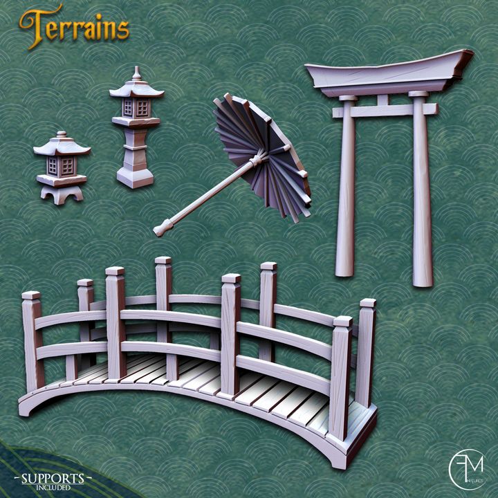 3D Printable Terrains . Legends of the Eastern Realm by Francesca Musumeci