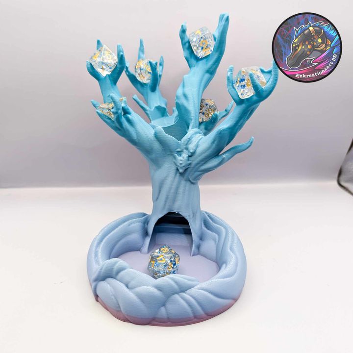 3D Printable Tree Dice Tower by Kirsten M