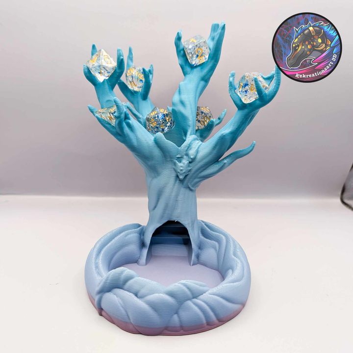 3D Printable Tree Dice Tower by Kirsten M