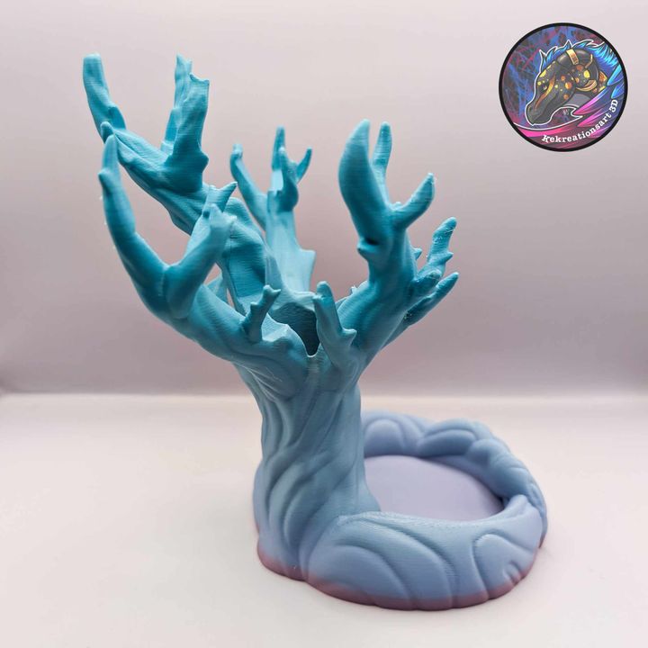 3D Printable Tree Dice Tower by Kirsten M