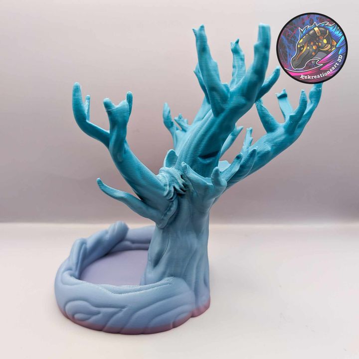 3D Printable Tree Dice Tower by Kirsten M