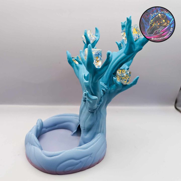 3D Printable Tree Dice Tower by Kirsten M
