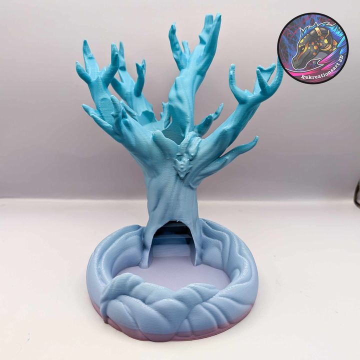 3D Printable Tree Dice Tower by Kirsten M