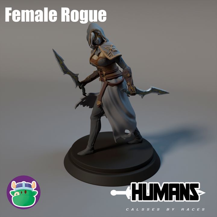 3D Printable Human Female Rogue by Tenda Orc Studio