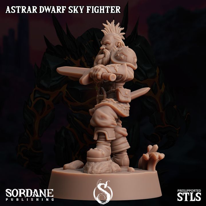3D Printable Astrar Dwarf Sky Fighter by Sordane Publishing