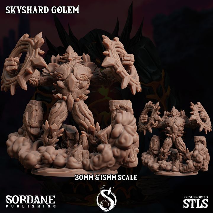 3D Printable Skyshard Golem by Sordane Publishing