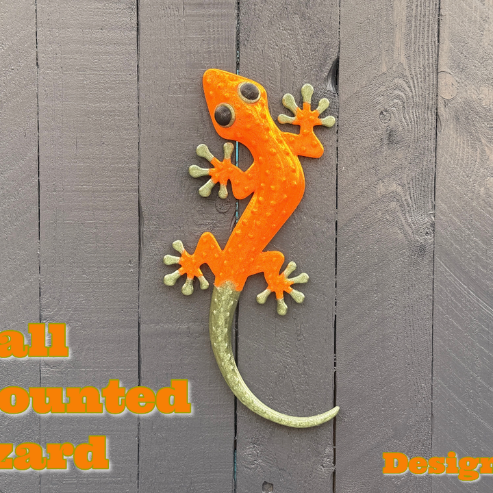 3D Printable Wall Mounted Lizard, Design 1 by ENIQUE3D